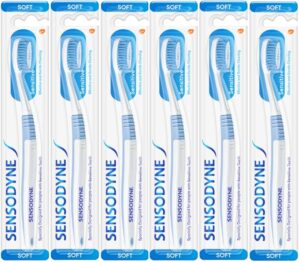 sensodyne sensitive toothbrush, soft (color may vary) - pack of 6