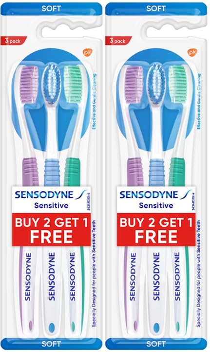 Sensodyne Sensitive Toothbrush, Soft (Color May Vary) - Pack of 6