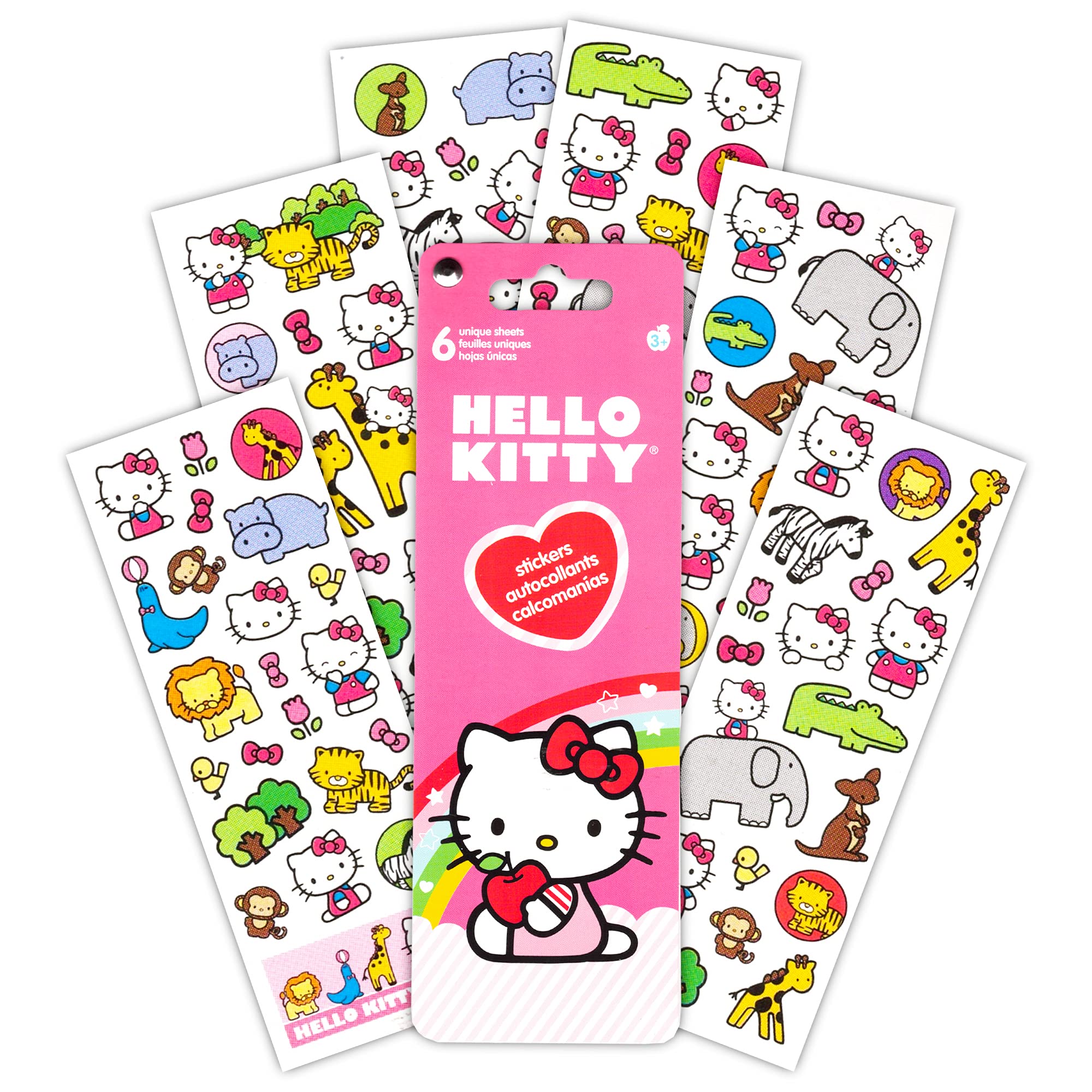 Hello Kitty Backpack and Lunch Box for Girls - Bundle with 16” Hello Kitty Backpack, Lunch Bag, Stickers, Water Bottle, More | Hello Kitty School Backpack Set