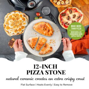 PIEZANO Crispy Crust Pizza Oven by Granitestone – Electric Pizza Oven Indoor Portable, 12 Inch Indoor Pizza Oven Countertop, Pizza Maker Heats up to 800˚F for Stone Baked Pizza at Home As Seen on TV