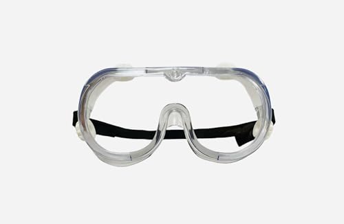 KeeboMed Chemical Splash/Impact Safety Goggle, Soft, Adjustable 1 -Pack. Anti-Fog Protection, Clear Lens, Wide-Vision, Adjustable Chemical Splash Eye Protection Soft Lightweight Eyewear