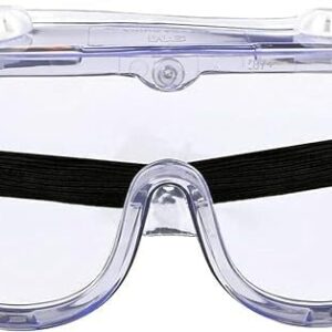 KeeboMed Chemical Splash/Impact Safety Goggle, Soft, Adjustable 1 -Pack. Anti-Fog Protection, Clear Lens, Wide-Vision, Adjustable Chemical Splash Eye Protection Soft Lightweight Eyewear