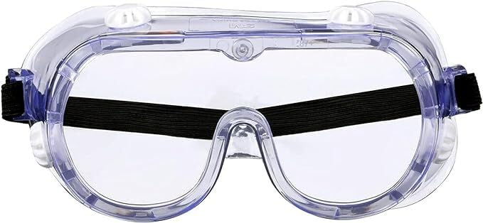 KeeboMed Chemical Splash/Impact Safety Goggle, Soft, Adjustable 1 -Pack. Anti-Fog Protection, Clear Lens, Wide-Vision, Adjustable Chemical Splash Eye Protection Soft Lightweight Eyewear