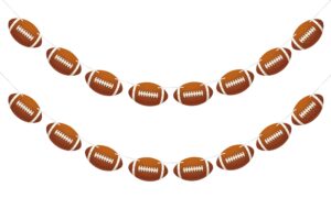 fakteen 2 pcs football party decorations banner football hanging garland football paper cutouts for birthday party supplies assembled for home classroom decor sports themed party favors