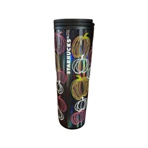 starbucks 2023 fall halloween glow in the dark pumpkins hot coffee tumbler, 16 fl oz, grande