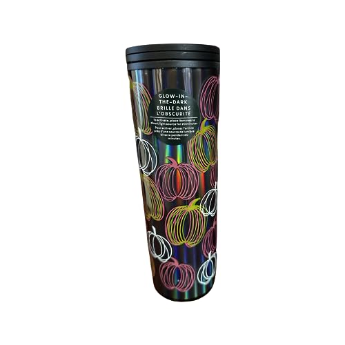 Starbucks 2023 Fall Halloween Glow in The Dark Pumpkins Hot Coffee Tumbler, 16 fl oz, Grande