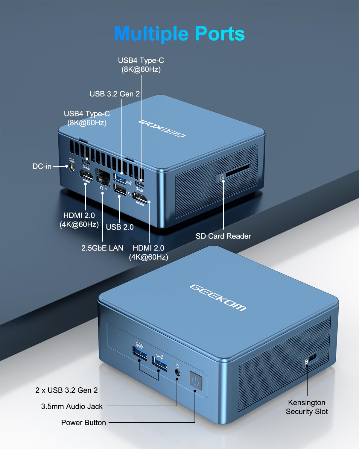 GEEKOM Mini PC Mini IT13, 13th Intel Core i7-13620H (10C/16T, up to 4.9GHz), 32GB DDR4 RAM/1TB PCIe Gen4 SSD Mini Desktop NUC13, USB4.0/8K UHD/WiFi 6E/BT5.2, Home&Office Mini Desktop Computers