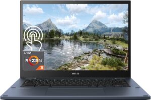 asus 2023 newest chromebook 2-in-1 laptop, 14 inch wuxga touchscreen display, amd ryzen 3 7320c processor, 8gb ddr5 ram, 128gb ssd, amd radeon graphics, wifi 6, bluetooth, hdmi, chrome os