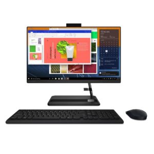 lenovo ideacentre all-in-one computer - intel pentium gold 7505 dual-core (2 core) 2ghz - 8gb ram ddr4 sdram - 256gb ssd + 1tb hdd - 21.5" full hd 1920 x 1080 no display - desktop - black