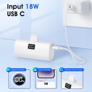 LEEMC Portable Charger Power Bank for iPhone, 6000mAh Fast Charging Battery Pack for iPhone 14/14 pro/14 pro max/13/12/XR/8/7/6