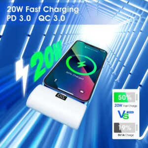 LEEMC Portable Charger Power Bank for iPhone, 6000mAh Fast Charging Battery Pack for iPhone 14/14 pro/14 pro max/13/12/XR/8/7/6