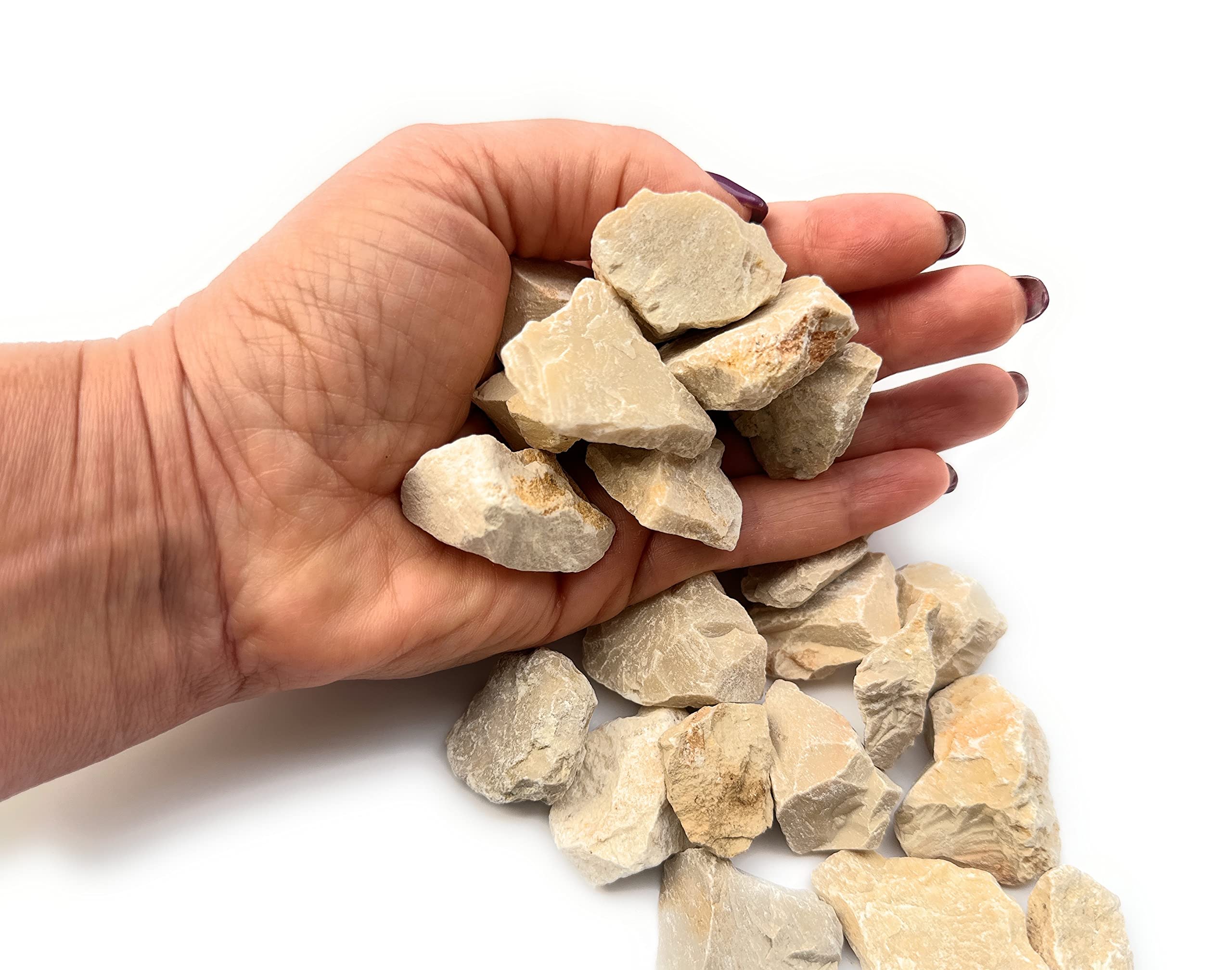 Sacred Raw Gems from Jerusalem - 10 Natural Small Rocks for Jewish Memorials, Graves, Funerals, and Traditional Ceremonials