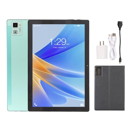 DAUZ 10.1 Inch Tablet 6GB 128GB 5.0 4G Tablet 100-240V for Learning for Android 12 (US Plug)