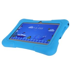 Kids Tablet, 7 Inch Kids Tablet Quad Core Childproof Case Dual Camera with Parental Control for Gaming (US Plug)