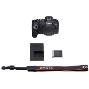 Canon EOS R8 Mirrorless Camera Body + 128GB Pro Speed Memory + Case + Tripod + Software Pack -Proffesional Bundle