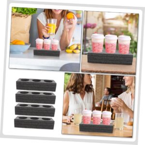 8 Pcs Milk Tea Drink Cup Holder Takeout Car Cup Tray Cup Holder Glass Holder Drink Carry Tray Cardboard Drink Carrier Take Out Cup Holder Coffee Porous Pearl Cotton Milk re-usable