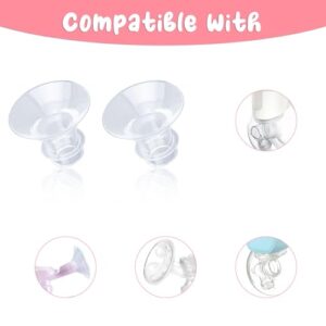 10pcs Breast Pump Flange Insert, 5 Sizes Silicone Flange Insert Replacement with Double-Sided Nipple Ruler for S1/S2/S9/S10/S12 Spectra Flange Breast Pump Guard Shields, Breast Pump Accessories