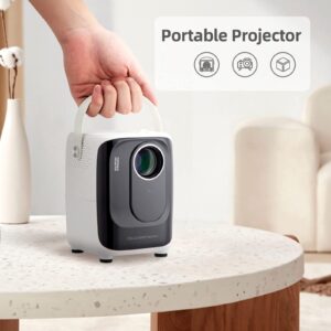 5G WiFi Portable Video Projector, 1080P HD Projector 9000L Mini Projector with Tripod, Outdoor Movie Projector Supported Compatible with Bluetooth / WIFI / USB / SD Card