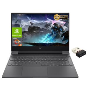 hp victus 15 gaming laptop - 15.6" fhd ips 144hz display, amd ryzen 5 7535hs processor, 64gb ddr5 ram, 2tb ssd, nvidia geforce rtx 2050, backlit keyboard, hd camera, windows 11 home