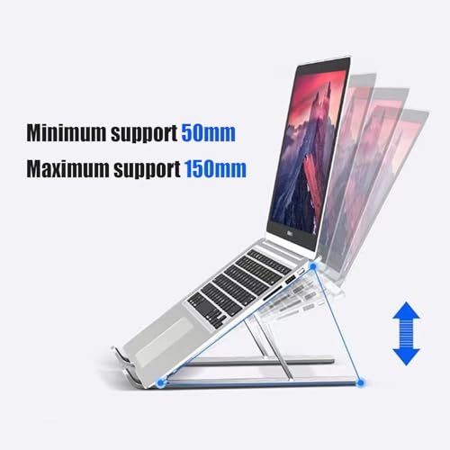 Adjustable Notebook Stand Holder for Desk, Laptop Stands for Reading Stand for Tablet and Book, Foldable and Space Saving Design