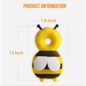 Baby Head Protector Backpack: Bee Soft Landing & Safety Toddler Fall Protection for Baby Crawling & Walking &Falling-Back Cushion for Infant