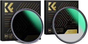 82mm fixed nd64 & circular polarizing lens filters kit (2 pcs) 6 stops fixed neutral density filter cpl filter with 28 multi-layer coatings for camera lens