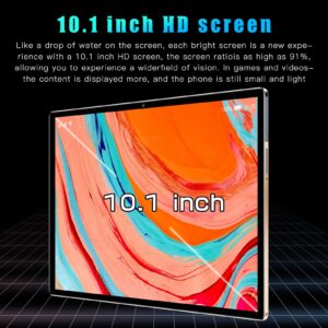 10.1 Inch Tablet with High Performance Deca Core CPU, Full HD Touchscreen, Dual Cabinet Speakers, 8800mAh Battery, Metal Case, BT 5.0, GPS, FM, WiFi (US Plug)