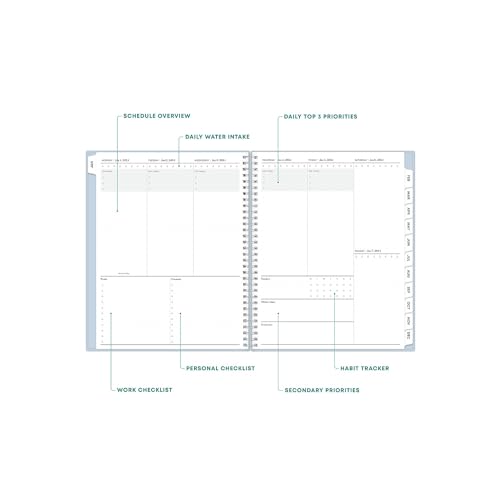 2024 Blue Sky 8.5-inch x 11-inch Weekly & Monthly Planner, Blue (143699)