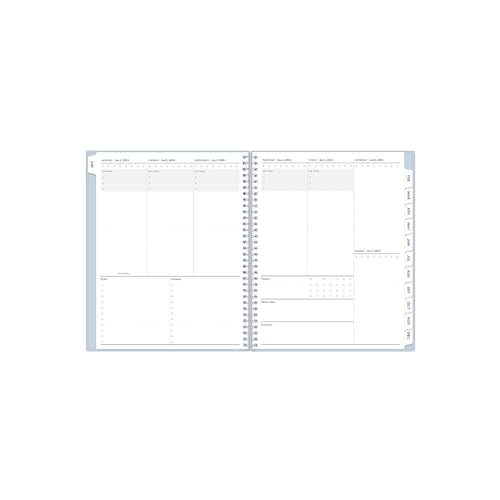 2024 Blue Sky 8.5-inch x 11-inch Weekly & Monthly Planner, Blue (143699)