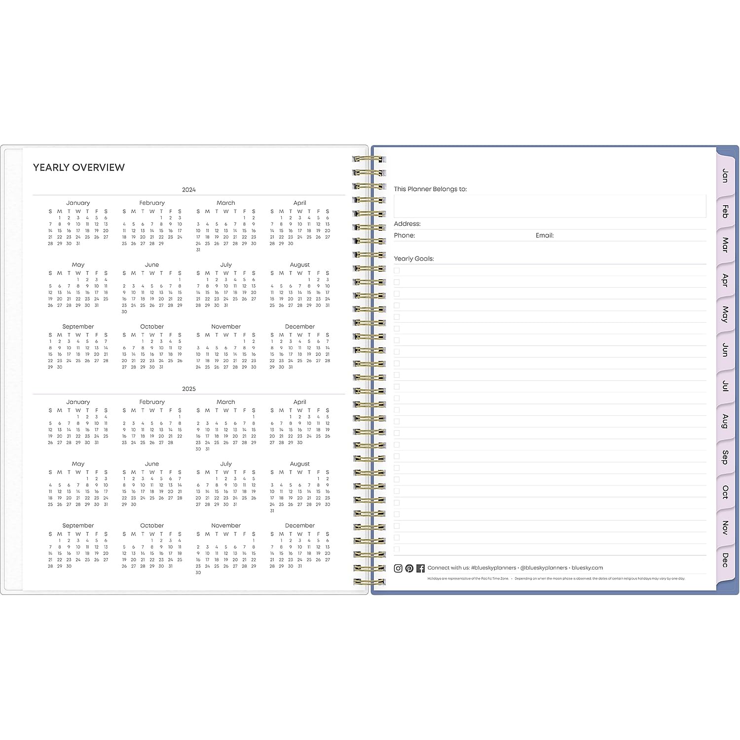 2024 Blue Sky Cocorrina 8.5-inch x 11-inch Weekly & Monthly Planner, Multicolor (143696)