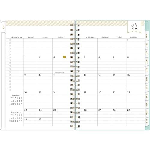 2023-2024 Blue Sky Day Designer Romance Mint 5-inch x 8-inch Academic Weekly & Monthly Planner, Multicolor (142526)