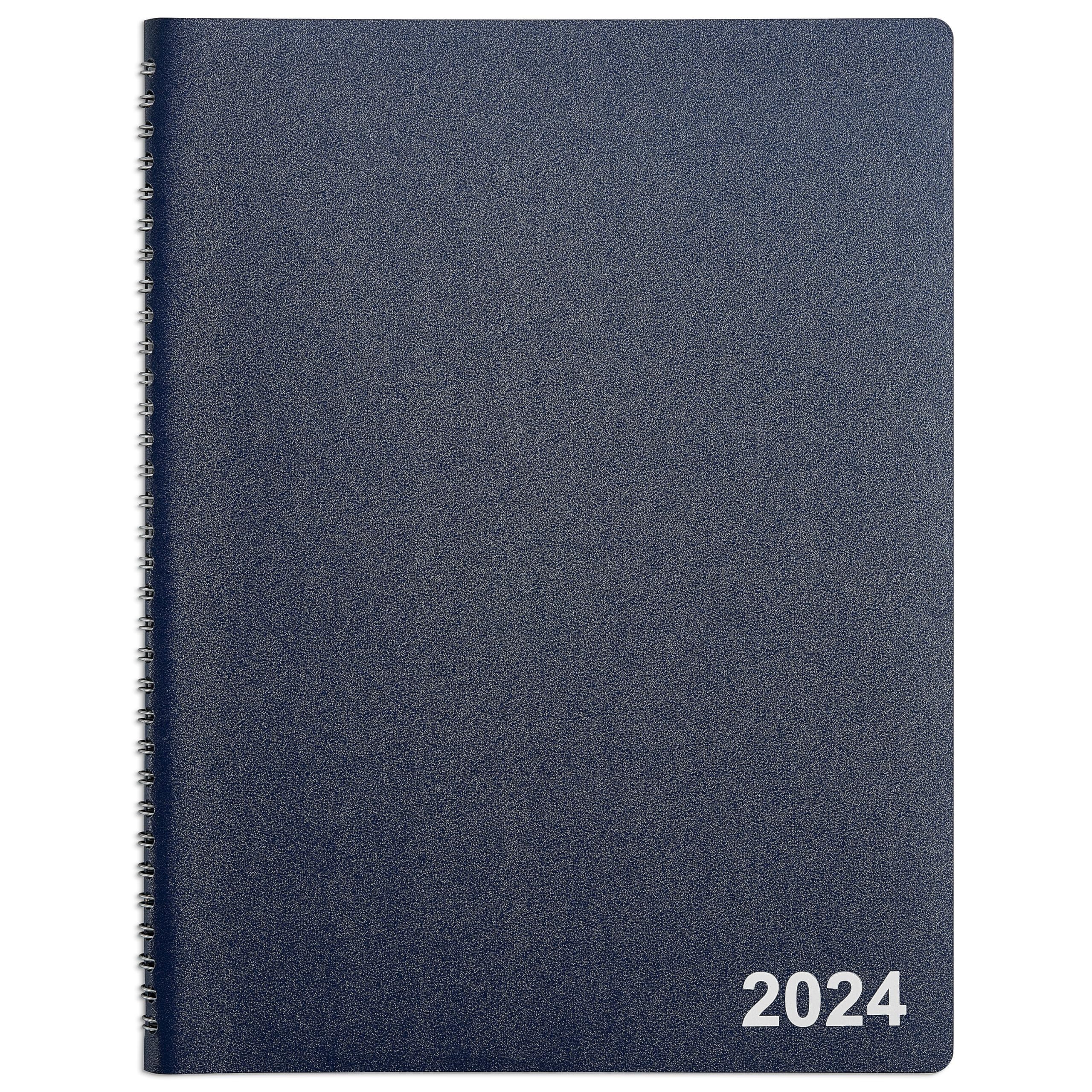 2024 Staples 8-inch x 11-inch Weekly & Monthly Appointment Book, Navy (TR58470-24)