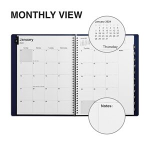 2024 Staples 8-inch x 11-inch Weekly & Monthly Appointment Book, Navy (TR58470-24)