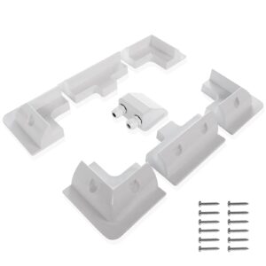 solar panel mounting brackets 7pcs solar panel rv roof mounting brackets kit, rv solar panel mounts kit no drill, caravans, campervans(white)