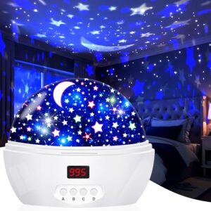 star projector night light for kids, baby starry night lights with timer, halloween devil lamp for festivel holiday birthday gifts for 3 to 12 year old toddle boys girls(white)