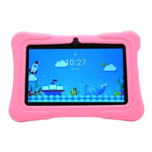 DAUERHAFT 7 Inch Kids Tablet, Kids Tablet Dual Camera 100‑240V Quad Core for Android 10.0 for Boys (US Plug)