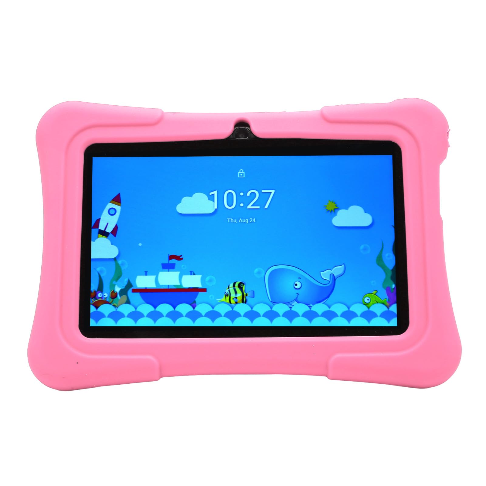 DAUERHAFT 7 Inch Kids Tablet, Kids Tablet Dual Camera 100‑240V Quad Core for Android 10.0 for Boys (US Plug)