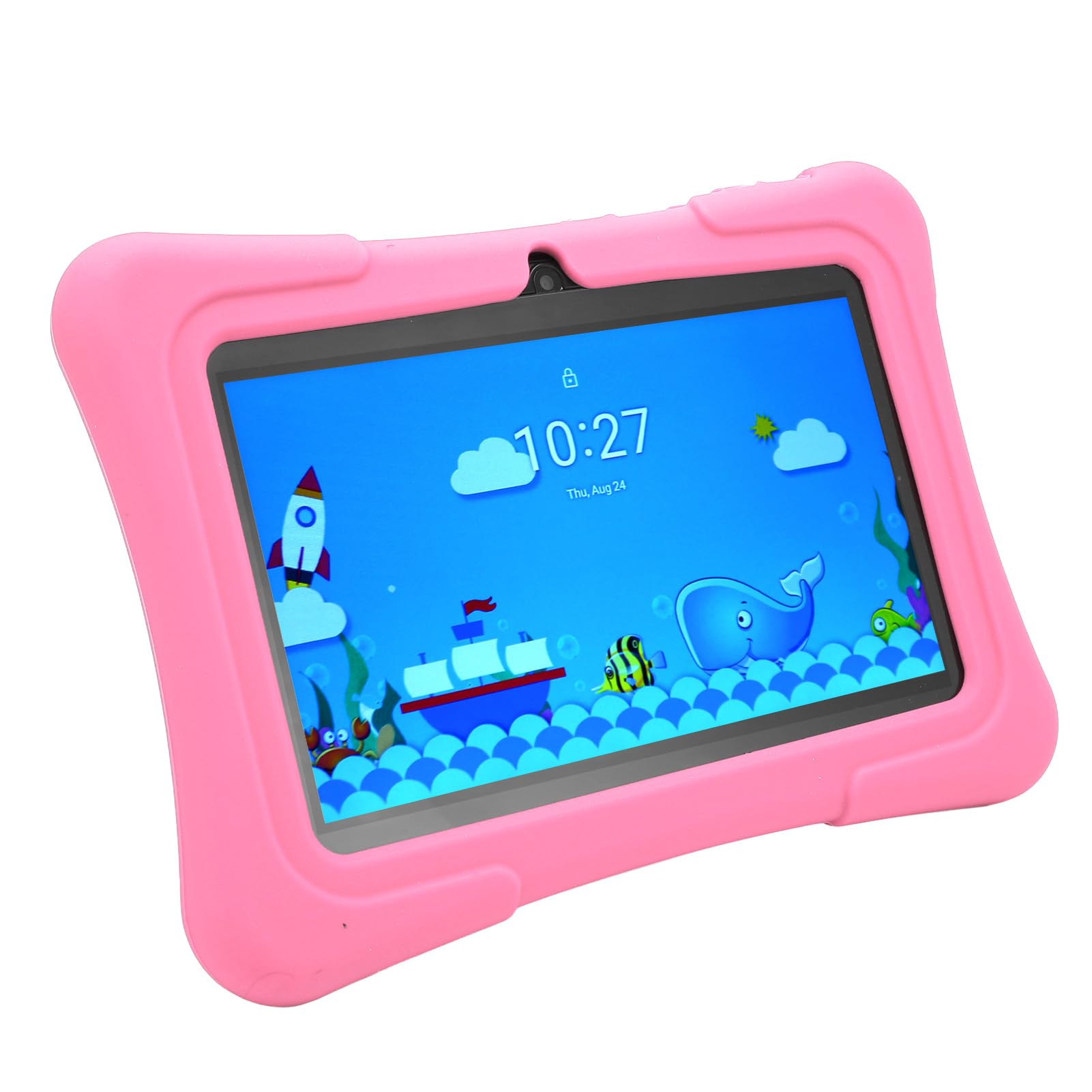 DAUERHAFT 7 Inch Kids Tablet, Kids Tablet Dual Camera 100‑240V Quad Core for Android 10.0 for Boys (US Plug)