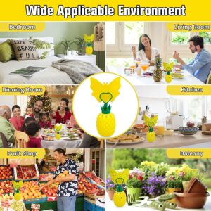 Fruit Fly Trap for Indoors, 2023 Upgrade Fruit Fly Gnat Traps for House Indoor with Yellow Sticky Pads, Non-Toxic Reusable Fruit Fly Gnat Killer Fly Catcher Comes with Bait for Plant/Kitchen (2 Pack)