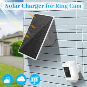 3 Pack Solar Panel Charger for Ring Security Camera, Compatible with Ring Spotlight Camera Plus/Pro/Battery, for Ring Stick Up Camera 2nd & 3rd Gen, 13.2ft Long Cable with USB-C to Barrel Plug Adapt