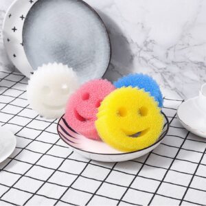 Funny Scratch Dish Sponge & Made with Polymer Foam, Remove Stain & Odor Honeycomb Sponge, 1pc Durable Household Kitchen Cleaning Cotton