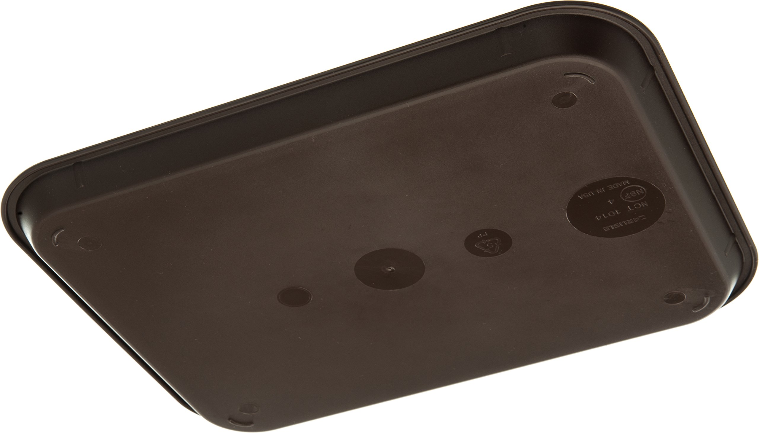 Carlisle FoodService Products Café Standard Cafeteria/Fast Food Tray, 11" x 14", Dark Brown (Pack of 2)