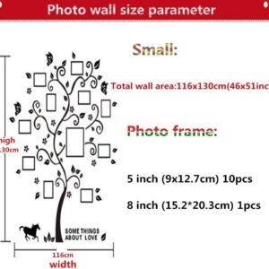 VALKEM 3D Acrylic Stereoscopic Photo Wall Tree Wall Simple Creative Photo Collage Frame Red Green Blue Multi Picture Photo Frames Wall Set Living Room Office Photo Frame Wall Decoration (Color : Red