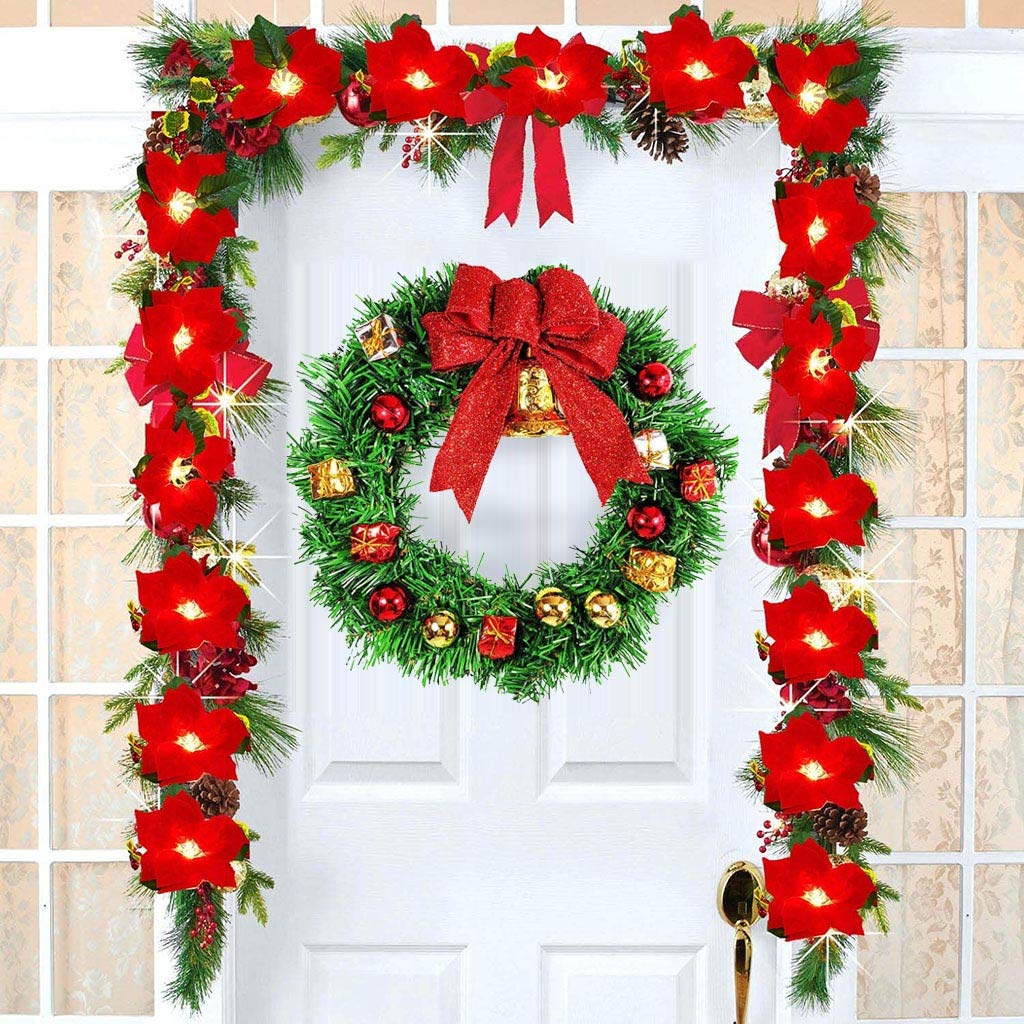 Parrot Mini Drones Refurbished Christmas Door Merry Party Wall Decoration Bell Small Garland Wreath Baby Bed Bell Rattle 4 Pro Plus Drone (Green, One Size)