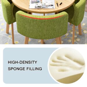 Small Office Reception Room Club Table and Chair Set, Round Table Simple Reception Table and Chair Set, Space-Saving Small Meeting Room Table, Coffee Kitchen Living Room Milk Tea Shop ( Color : Brown