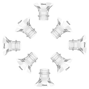 moneterui 8pcs flange inserts,15/17/19/21mm,compatible with momcozy s12 pro/s9 pro/s12/s9 wearable breastpump cup,for medela/spectra/bellaaby,fit in 24mm shields/flanges,breastfeeding essentials