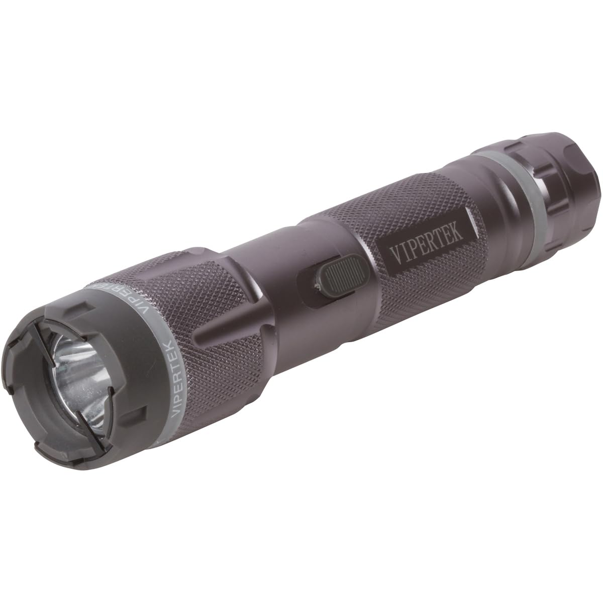 VIPERTEK VTS-T03 Aluminum Stun Gun with LED Flashlight, Gray