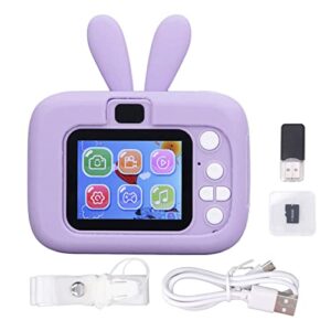 Video Camera Toy, 2.0 Inch Color Display Children Camera Rich Effects Auto with 32G Memory Card for Birthday (Purple)