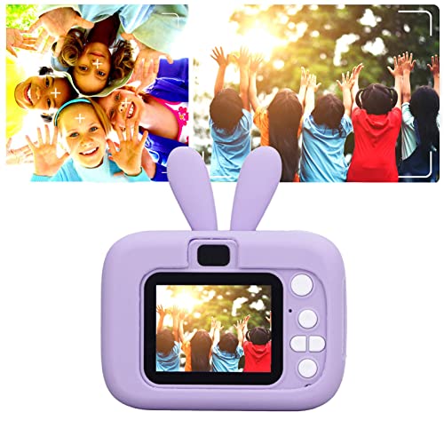 Video Camera Toy, 2.0 Inch Color Display Children Camera Rich Effects Auto with 32G Memory Card for Birthday (Purple)