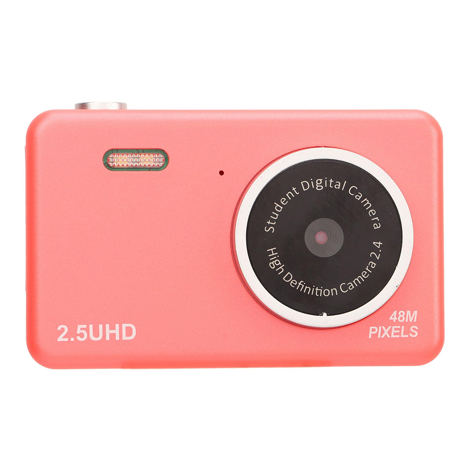 2.5K Digital Camera, 8X Zoom Automatic Light Sensitivity Dual Lens Video Camera, for Kids Student, Cute Pocket HD Camcoder (Pink)